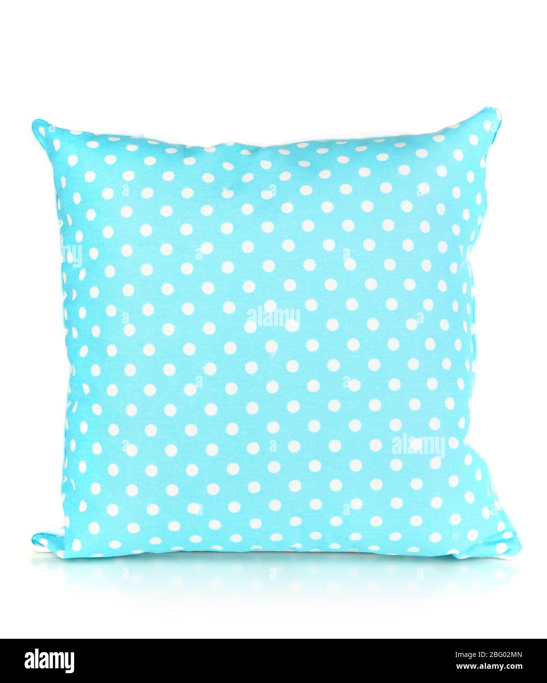 Blue bright pillow isolated on white Stock Photo - Alamy
