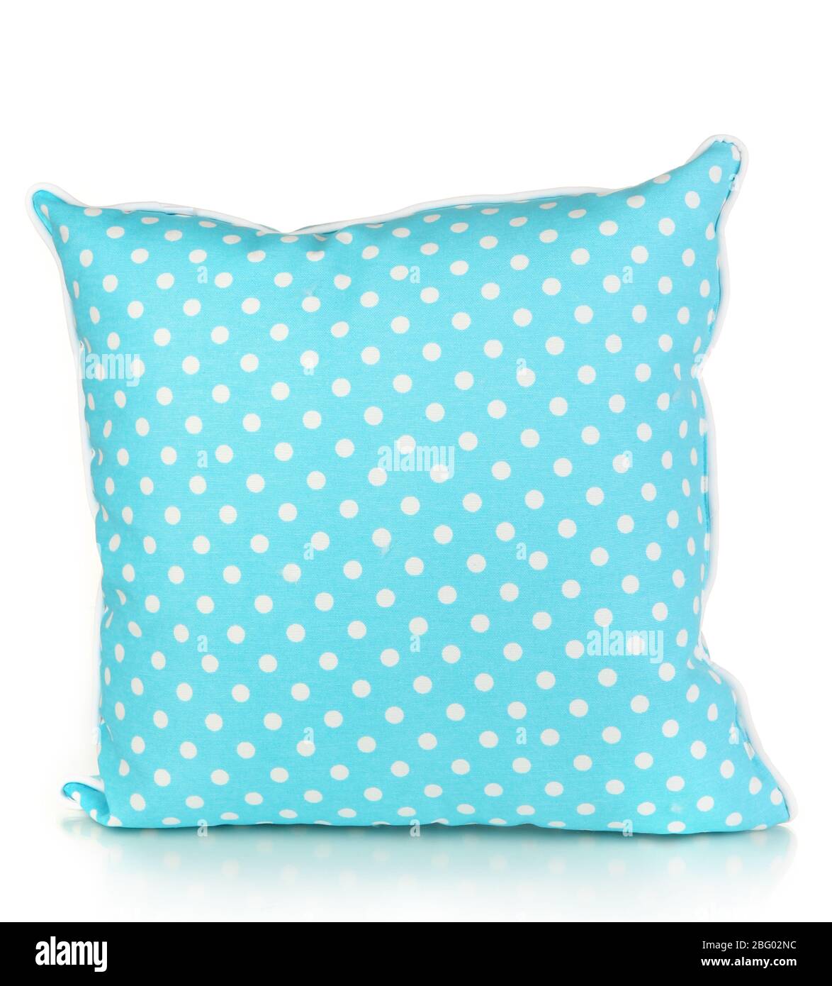 Blue bright pillow isolated on white Stock Photo - Alamy