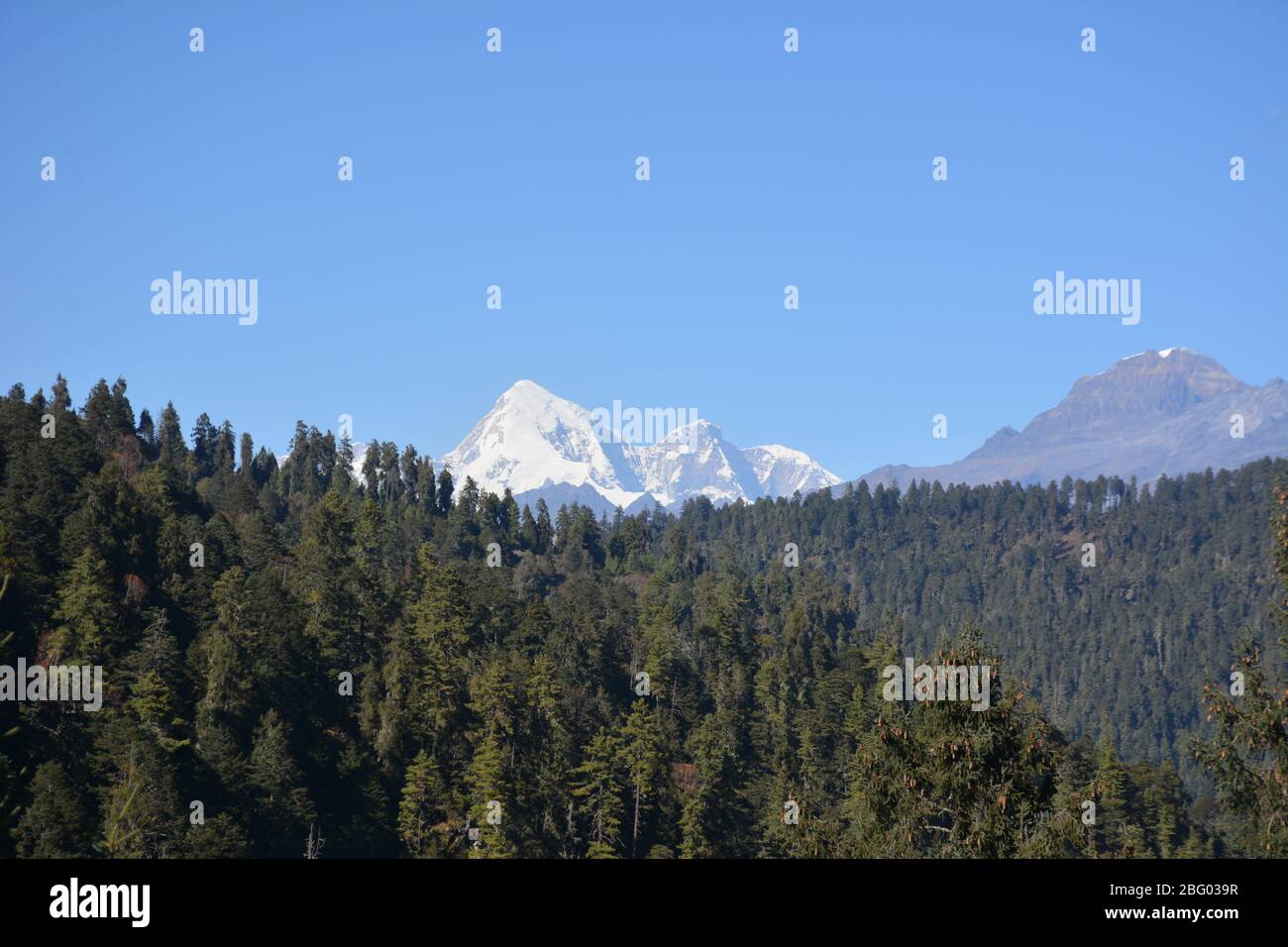 View of the Himalayas from the Haa Valley, Bhutan Stock Photo - Alamy