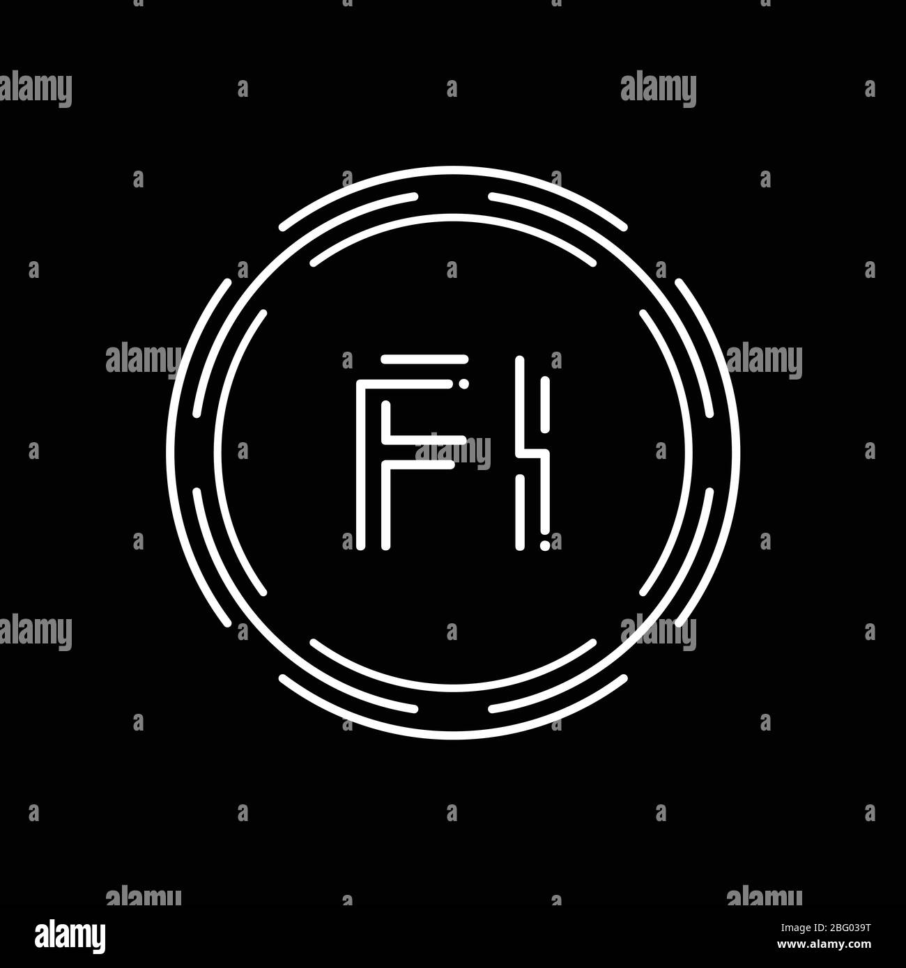 Initial Letter FI Logo Design Vector Template. Creative Linked ...