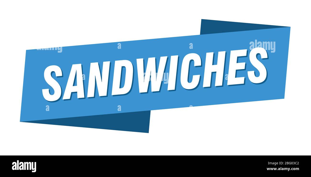 sandwiches banner template. sandwiches ribbon label sign Stock Vector ...
