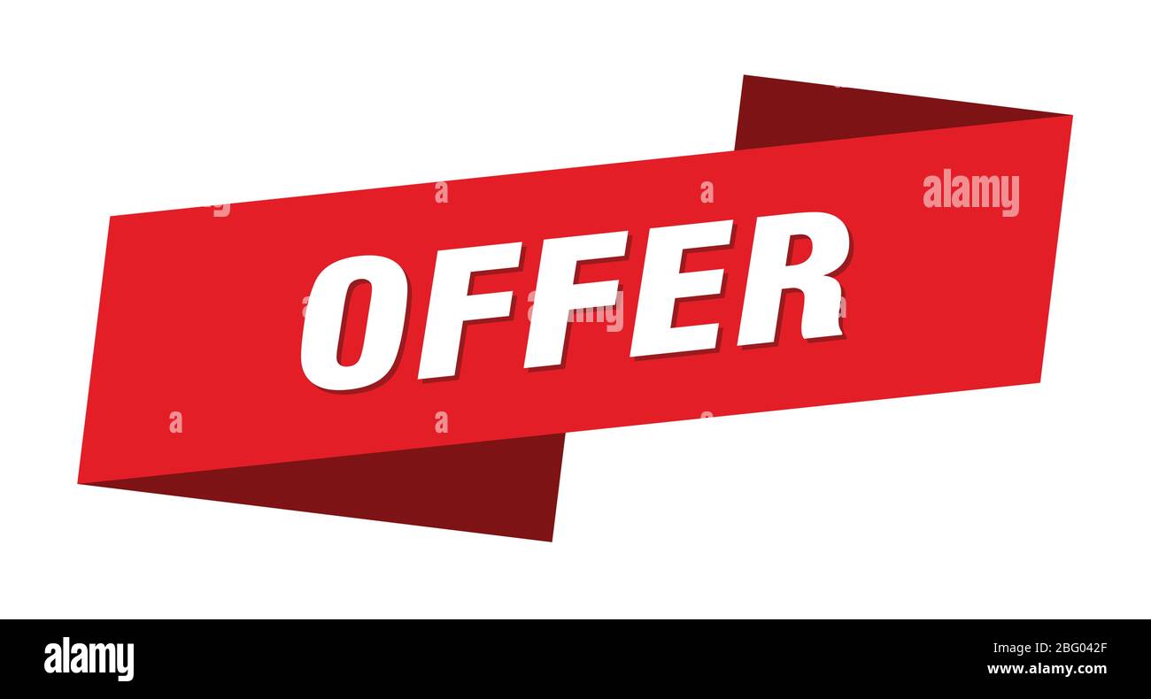 offer banner template. offer ribbon label sign Stock Vector Image & Art ...