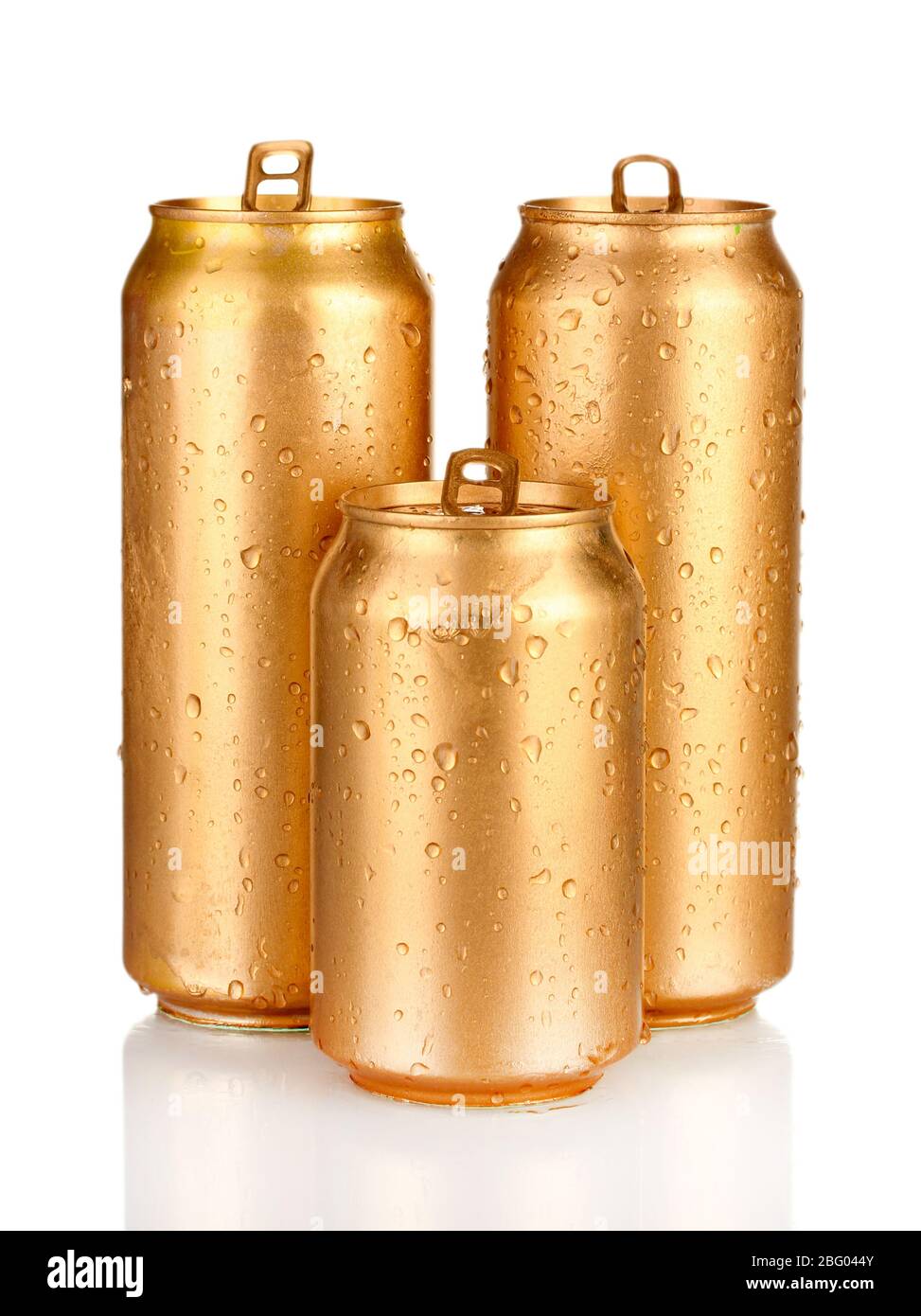 Aluminum can with water drops isolated on white Stock Photo - Alamy