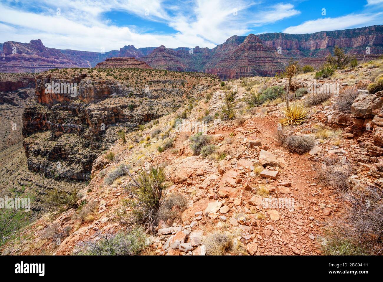 hiking the grandview trail at the south rim of grand canyon in arizona ...