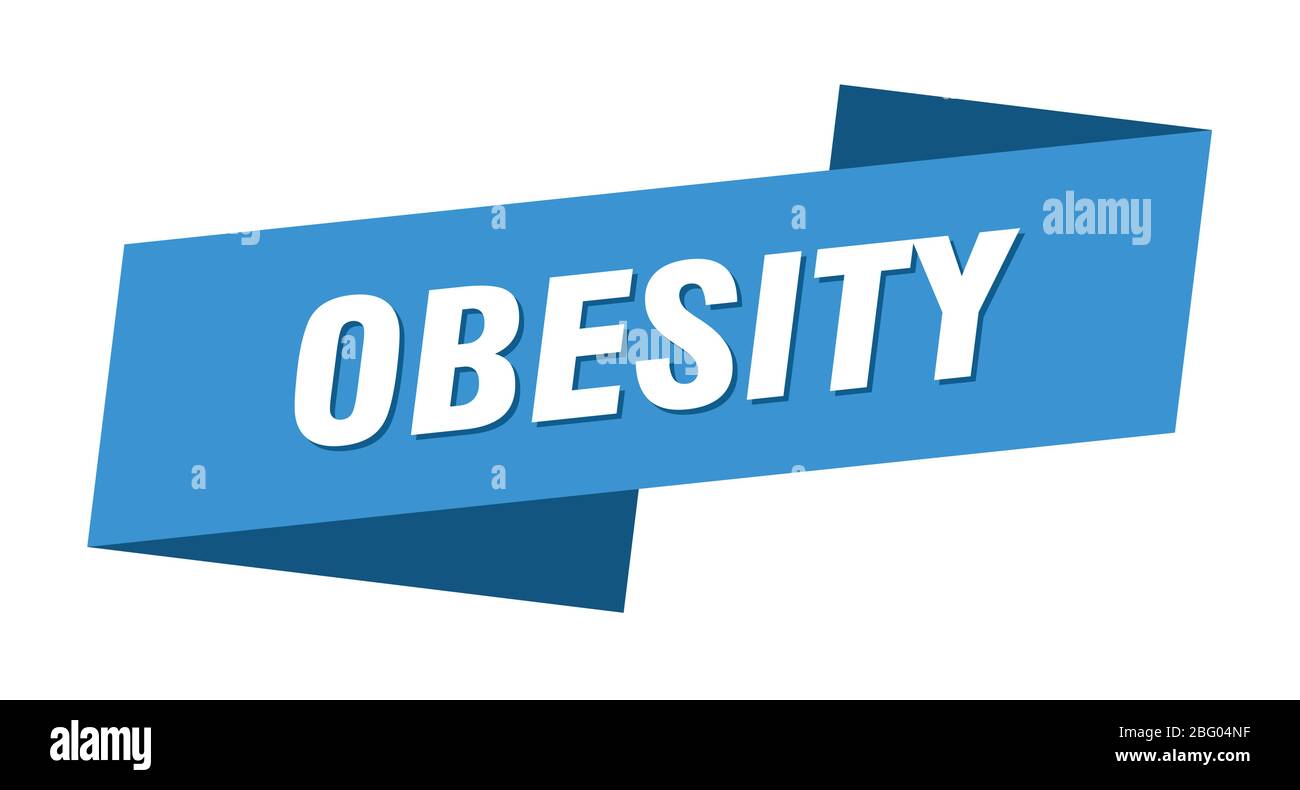 obesity banner template. obesity ribbon label sign Stock Vector Image ...