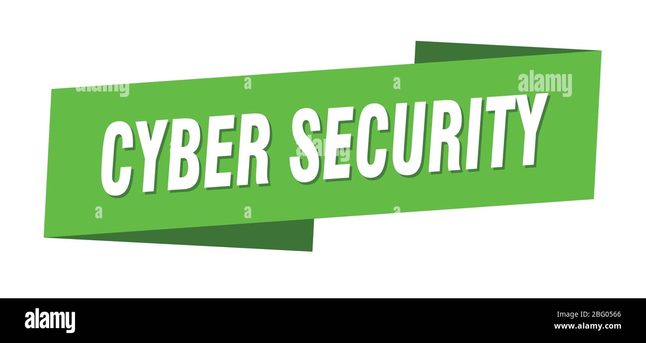 cyber security banner template. cyber security ribbon label sign Stock ...