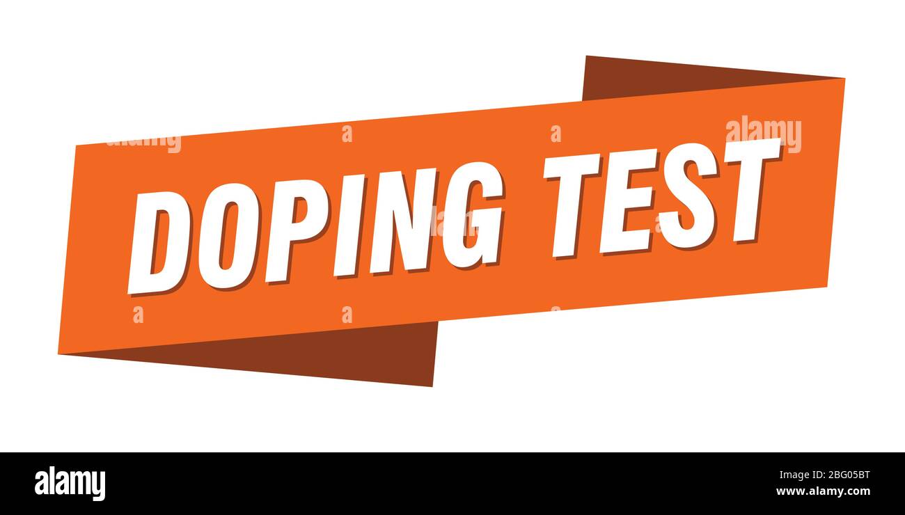 doping test banner template. doping test ribbon label sign Stock Vector ...
