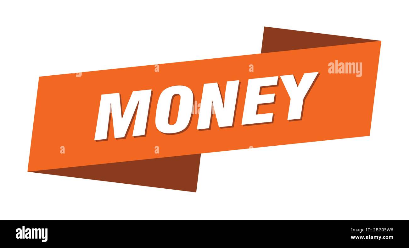 money banner template. money ribbon label sign Stock Vector Image & Art ...