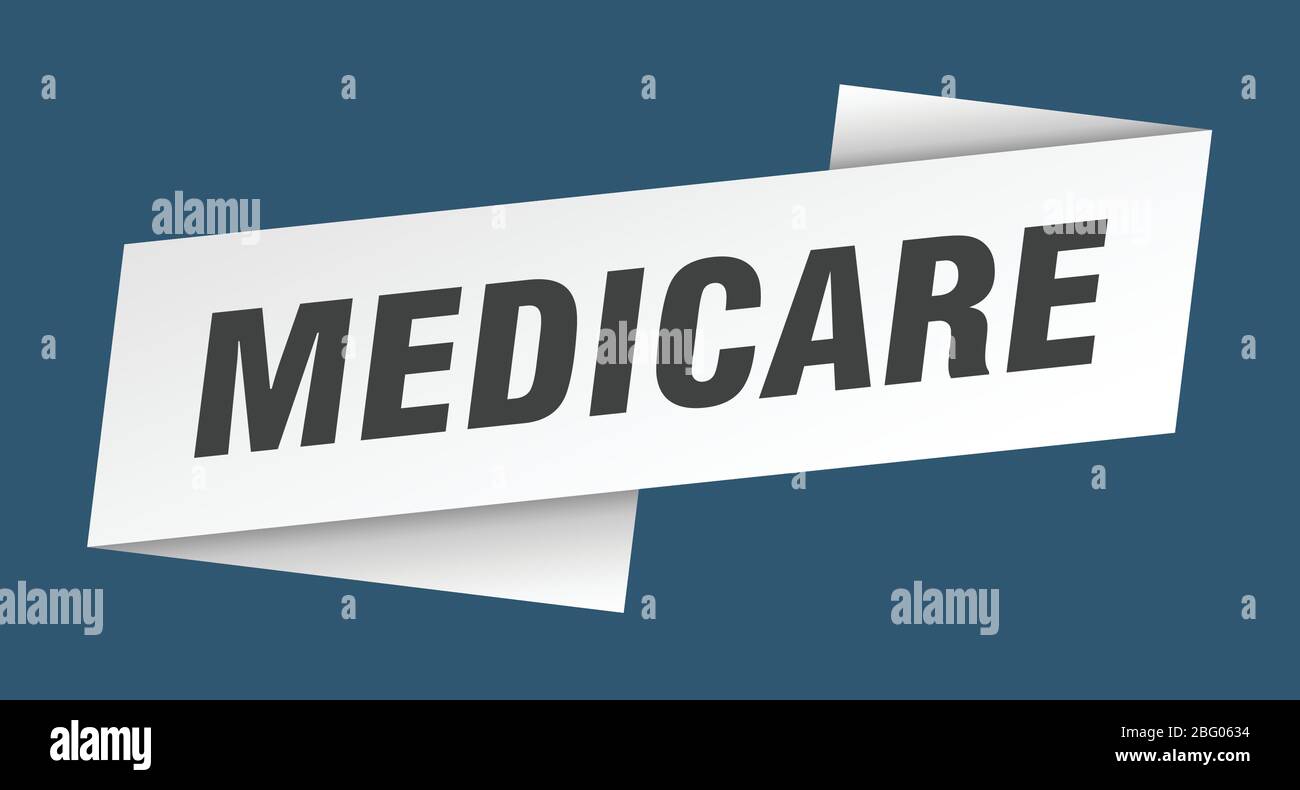 medicare banner template. medicare ribbon label sign Stock Vector Image ...
