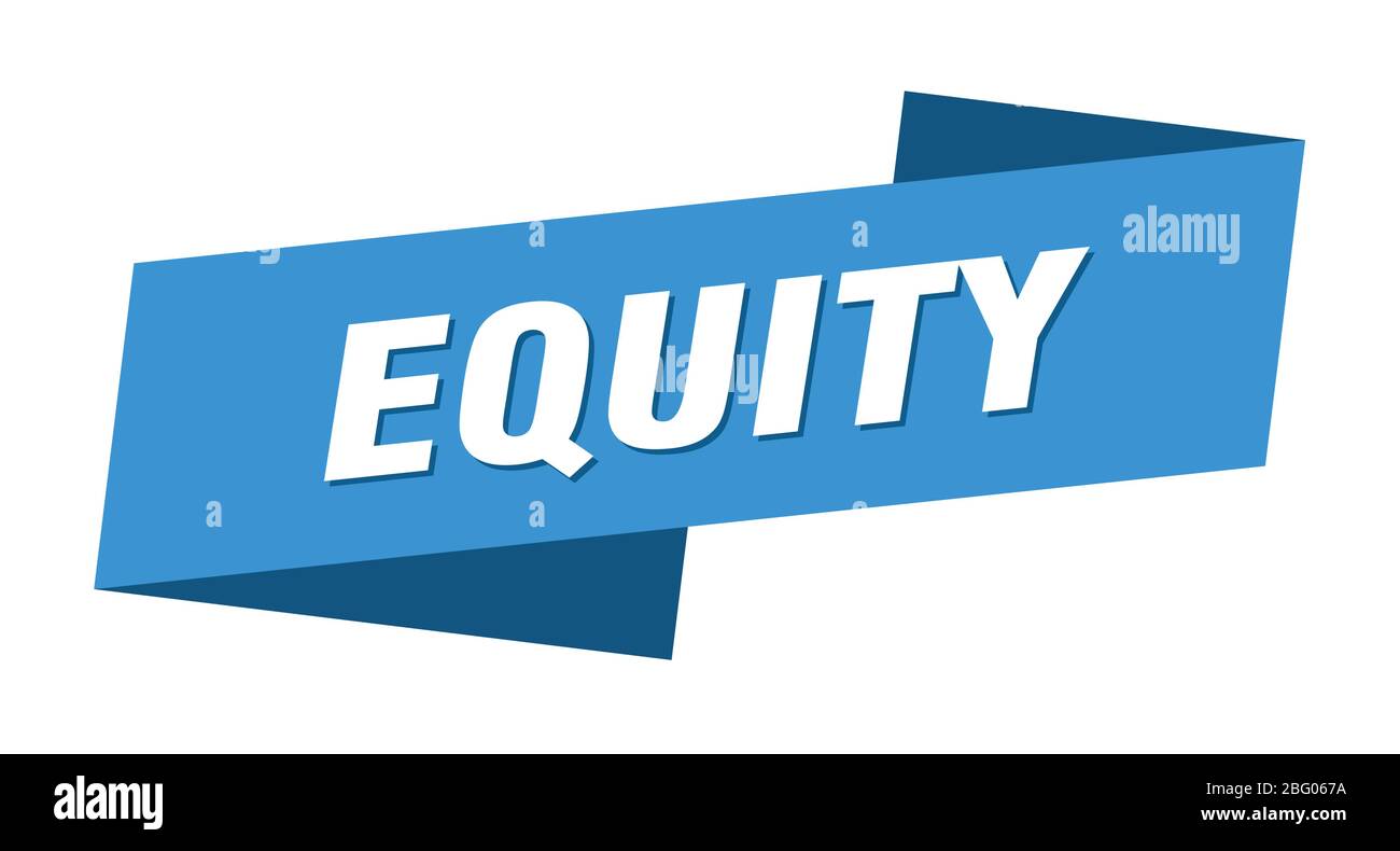 equity banner template. equity ribbon label sign Stock Vector Image ...