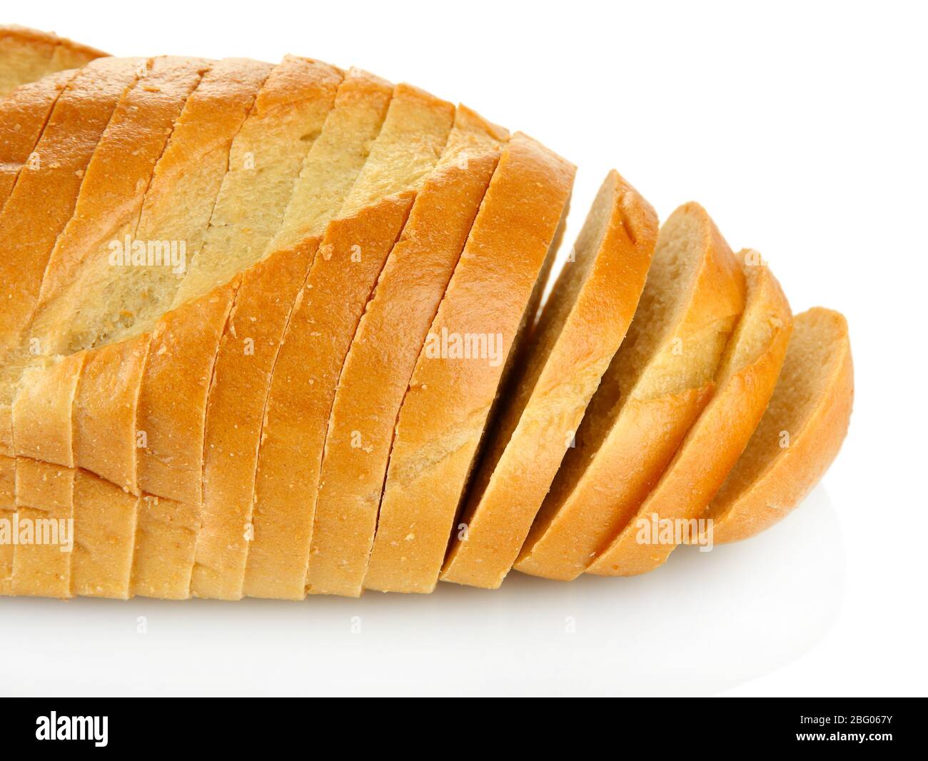 tasty sliced bread, isolated on white Stock Photo - Alamy