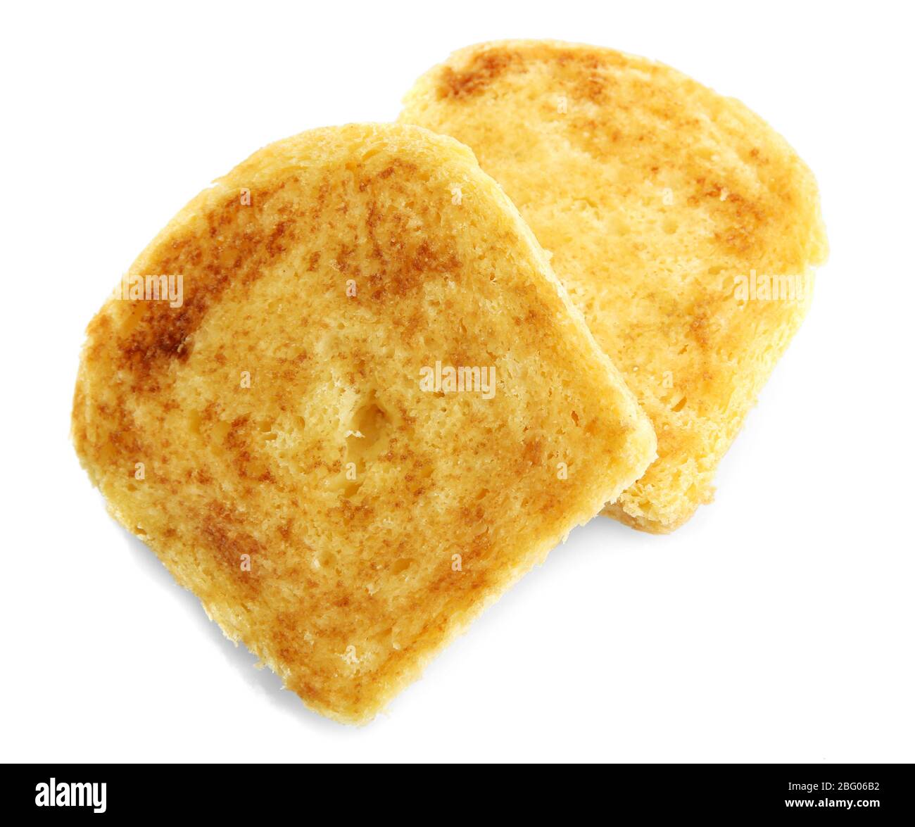 White bread toast, isolated on white Stock Photo - Alamy