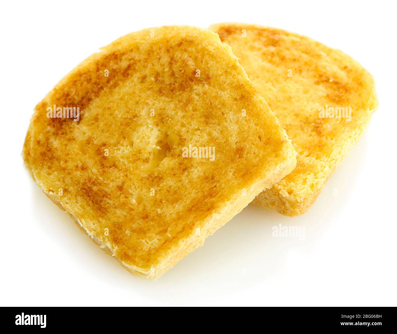 White bread toast, isolated on white Stock Photo - Alamy