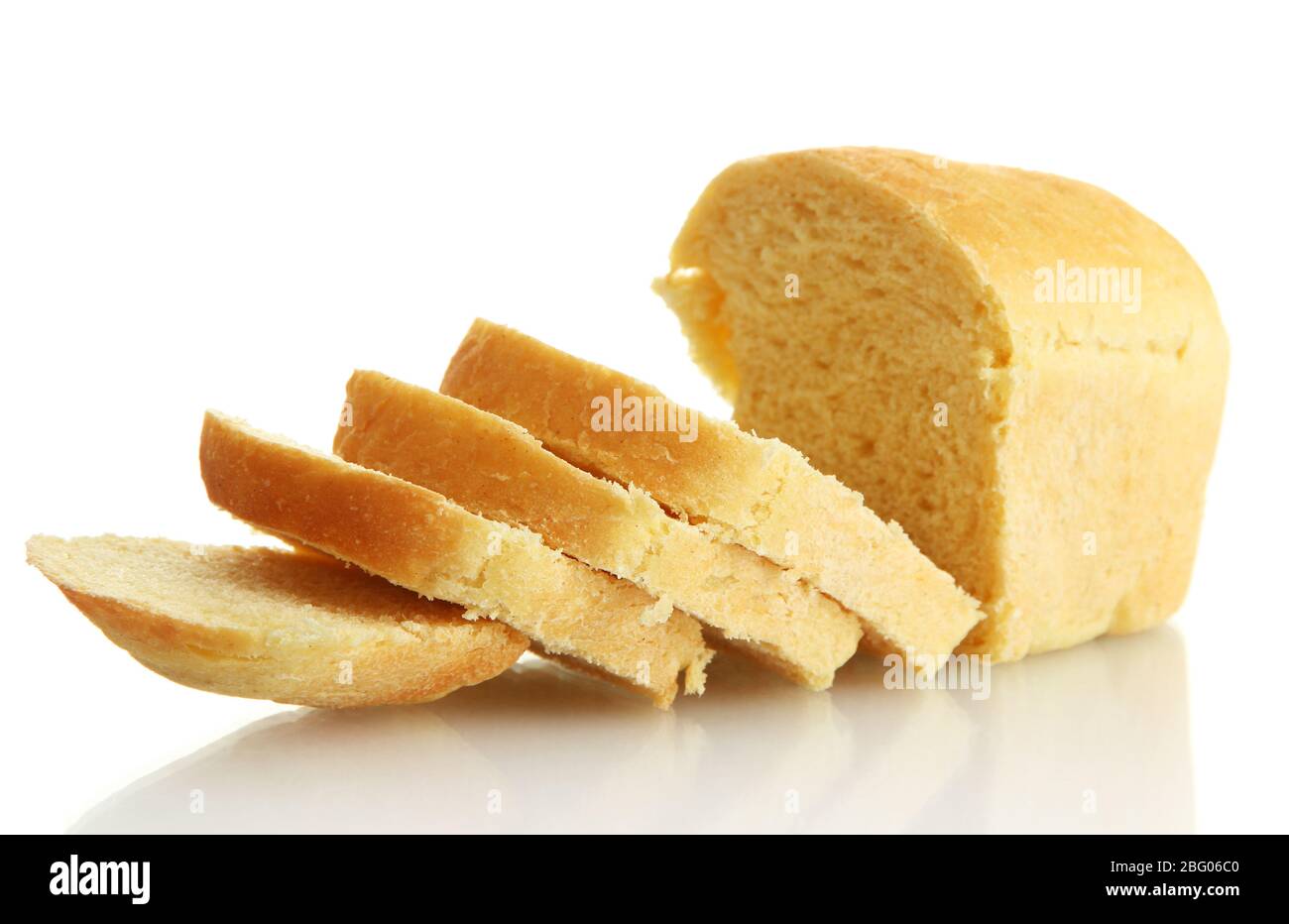 tasty sliced bread, isolated on white Stock Photo - Alamy