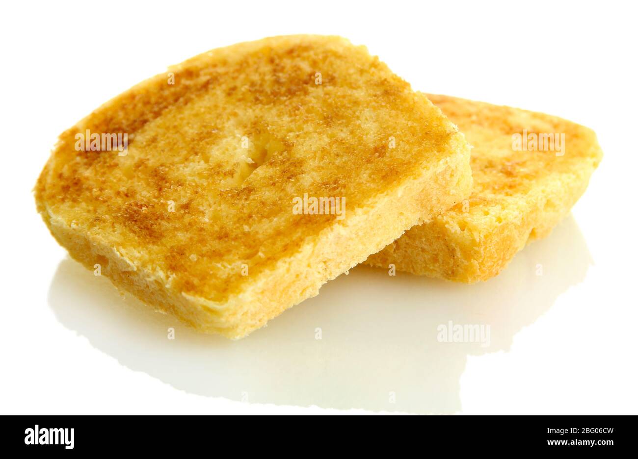 White bread toast, isolated on white Stock Photo - Alamy