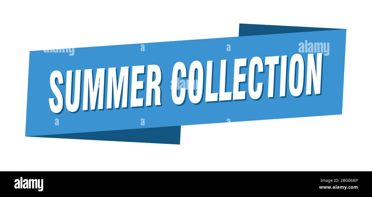 summer collection banner template. summer collection ribbon label sign ...