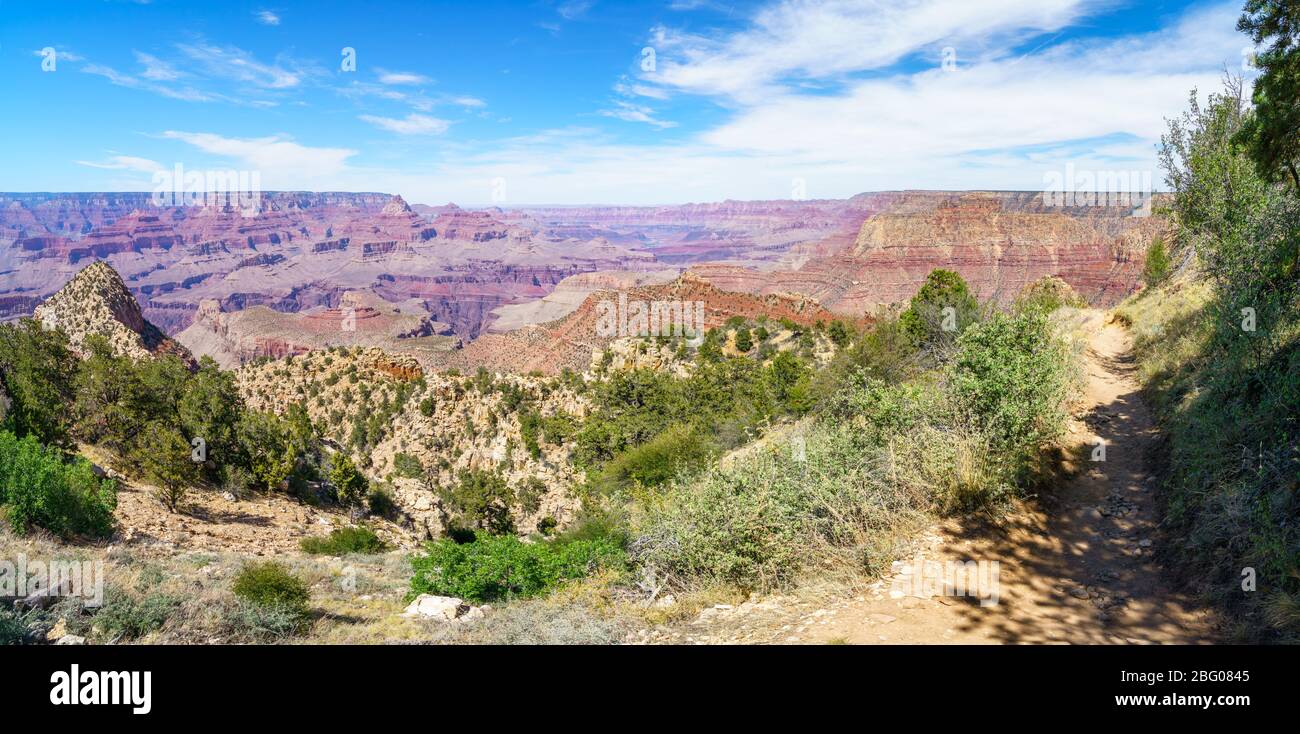 hiking the grandview trail at the south rim of grand canyon in arizona ...