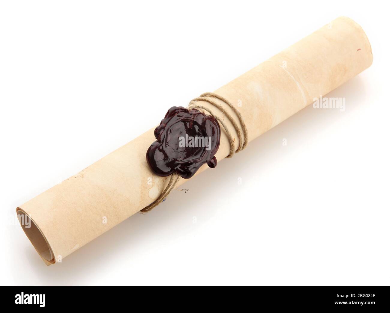 Old scroll isolated on white Stock Photo - Alamy