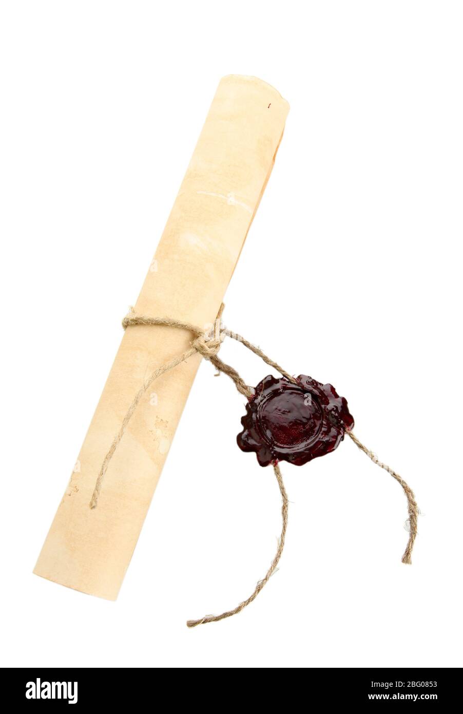 Old scroll isolated on white Stock Photo - Alamy