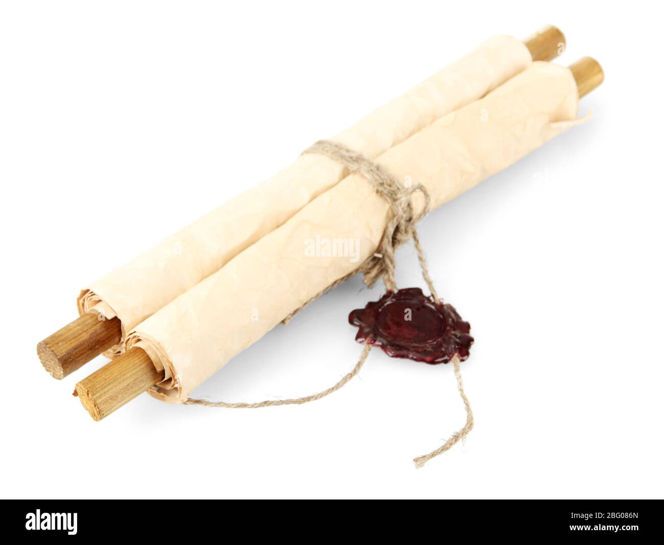 Old scroll isolated on white Stock Photo - Alamy