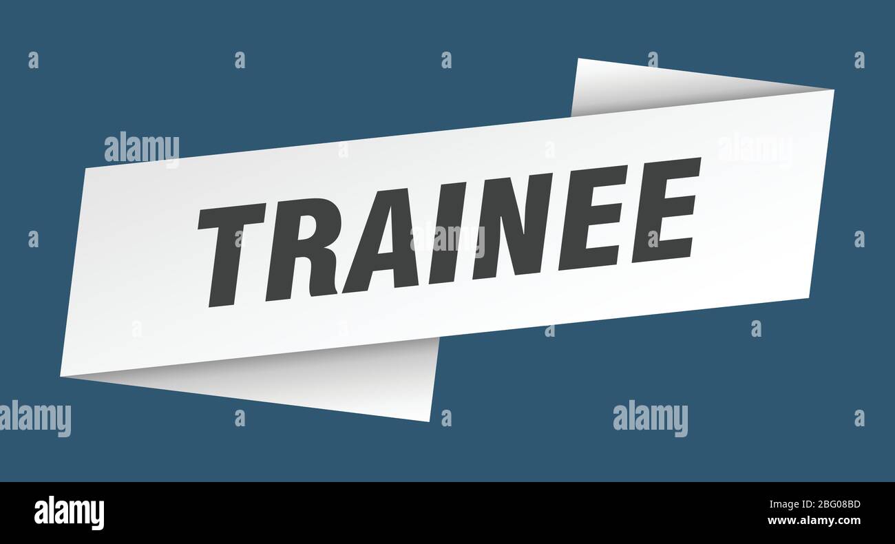 trainee banner template. trainee ribbon label sign Stock Vector Image ...