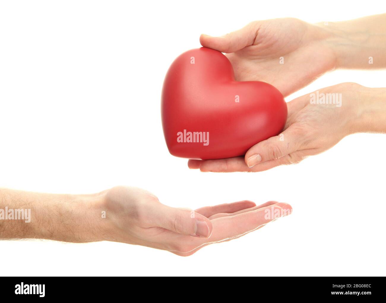 Male female hands heart Cut Out Stock Images & Pictures - Alamy