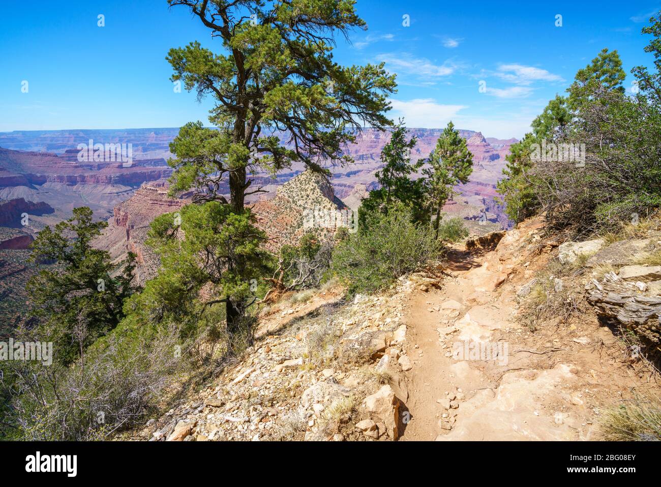 hiking the grandview trail at the south rim of grand canyon in arizona ...