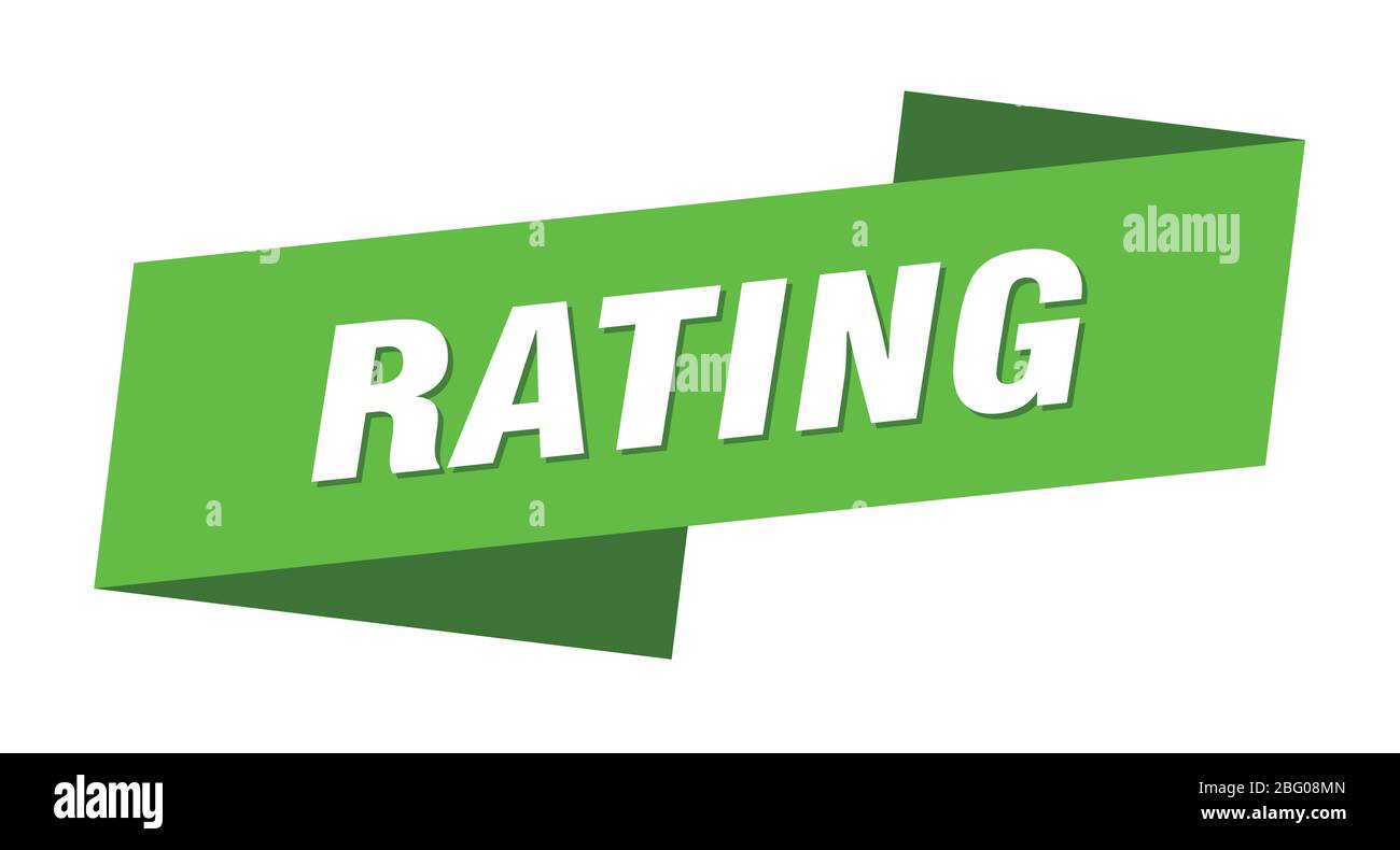 Rating banner template ribbon hi-res stock photography and images - Alamy