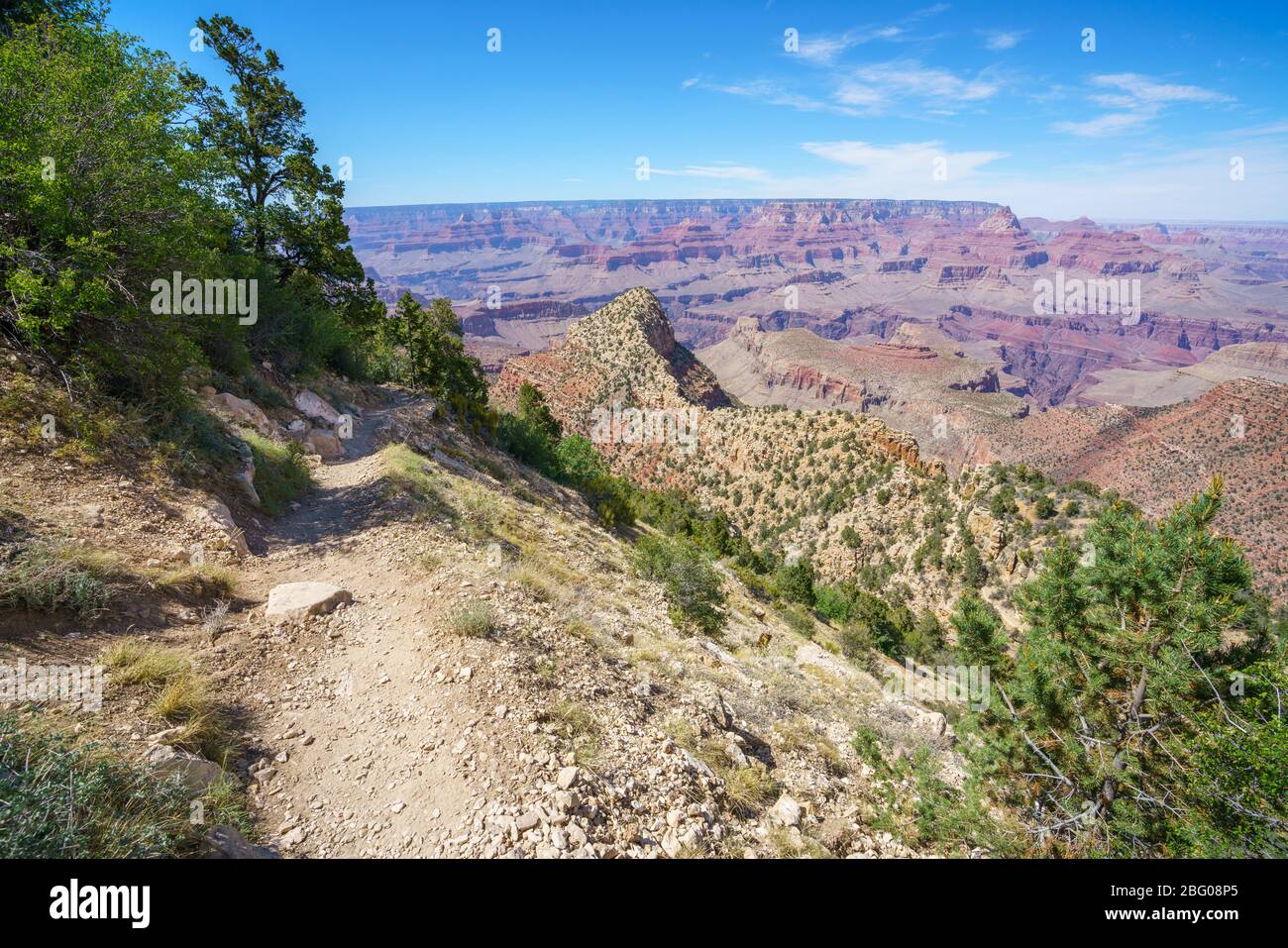 hiking the grandview trail at the south rim of grand canyon in arizona ...