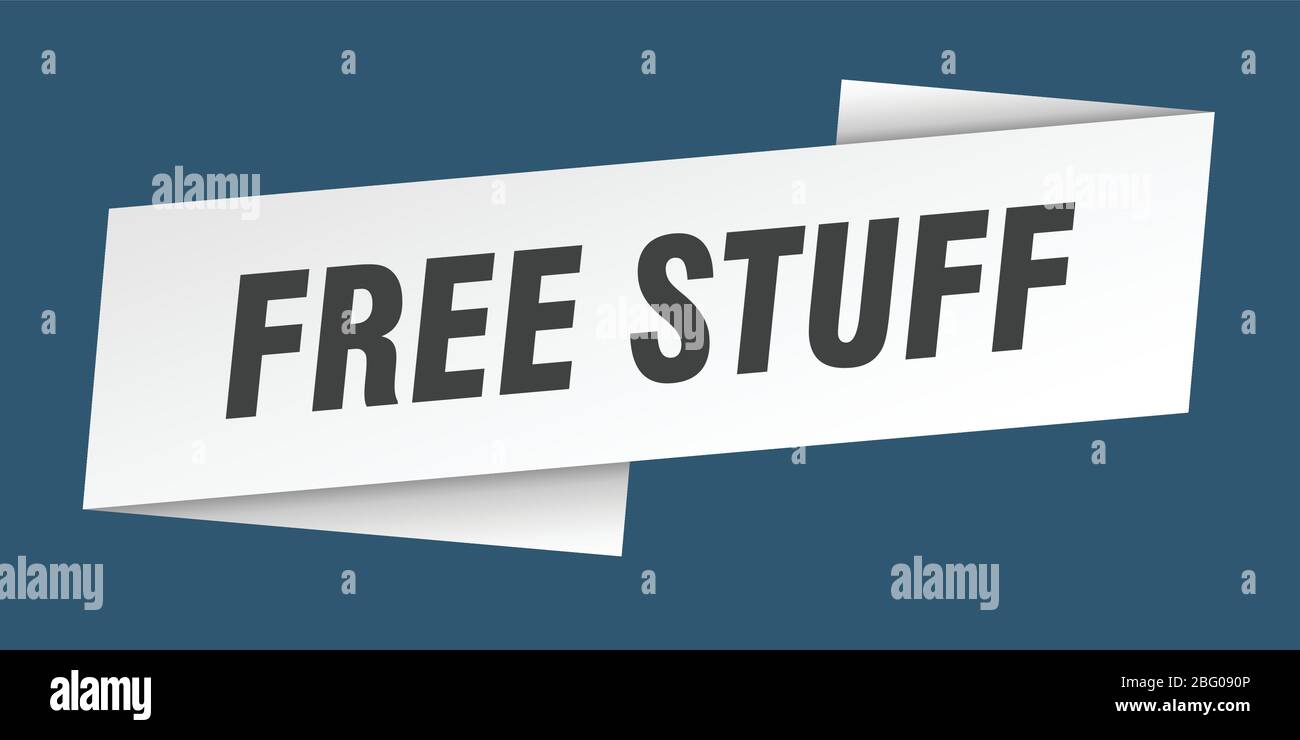 free stuff banner template. free stuff ribbon label sign Stock Vector ...