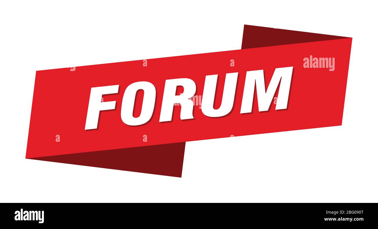 forum banner template. forum ribbon label sign Stock Vector Image & Art ...