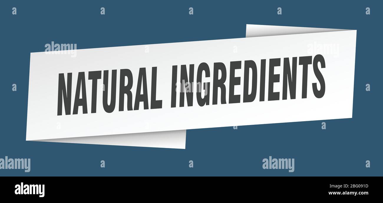 natural ingredients banner template. natural ingredients ribbon label ...