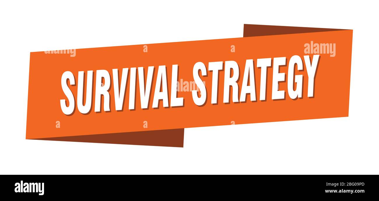 survival strategy banner template. survival strategy ribbon label sign ...