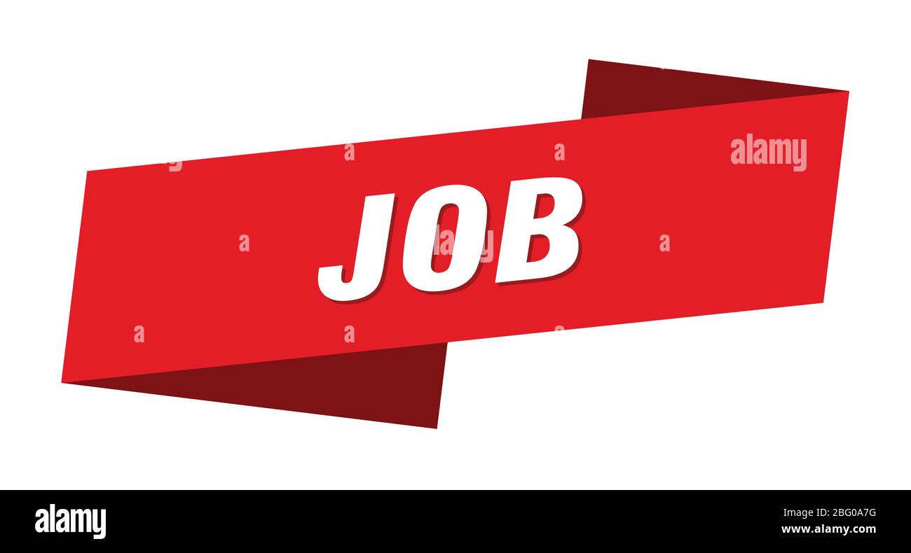 job banner template. job ribbon label sign Stock Vector Image & Art - Alamy