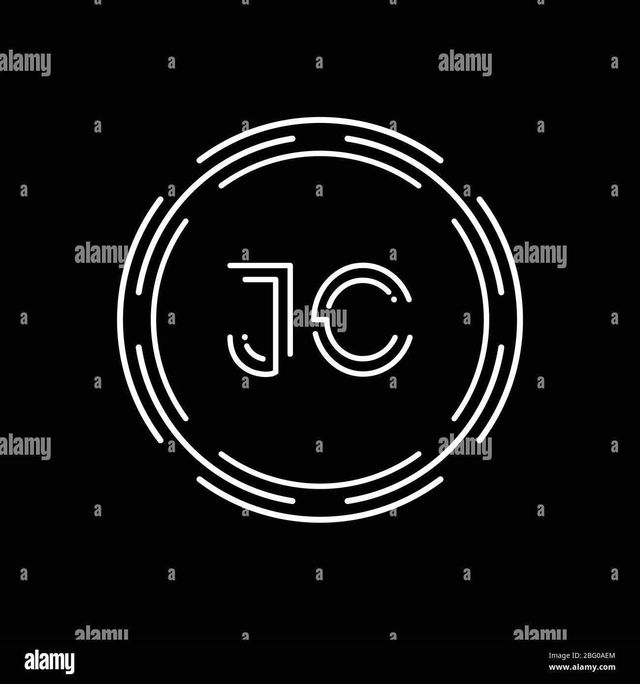 Creative letter JC Logo Design Vector Template. Digital Linked Letter JC Logo Design Stock ...