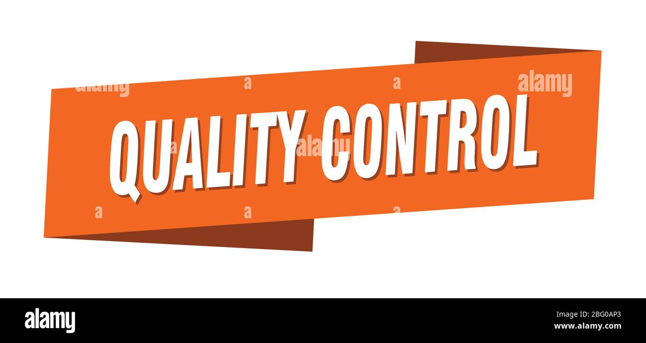 quality control banner template. quality control ribbon label sign ...