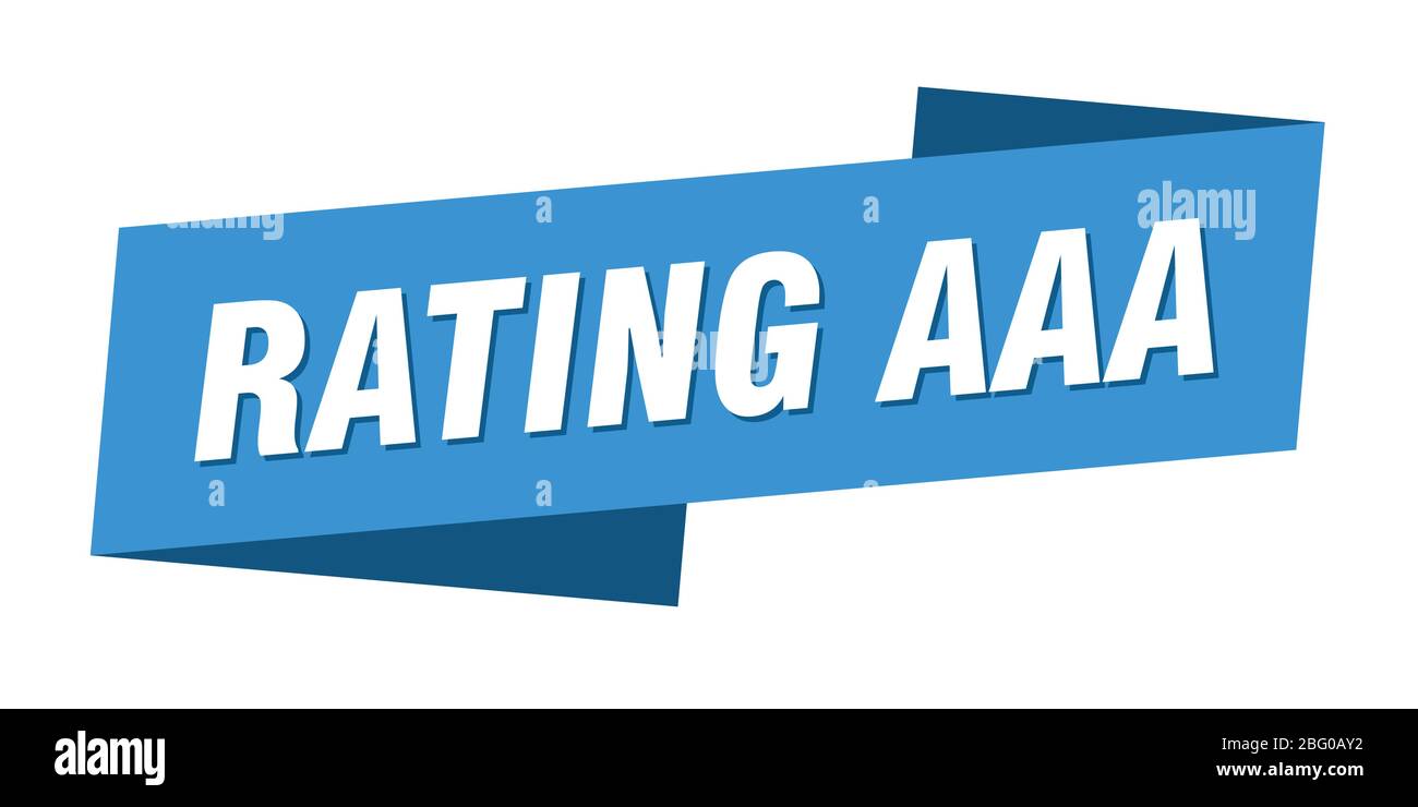 rating aaa banner template. rating aaa ribbon label sign Stock Vector ...