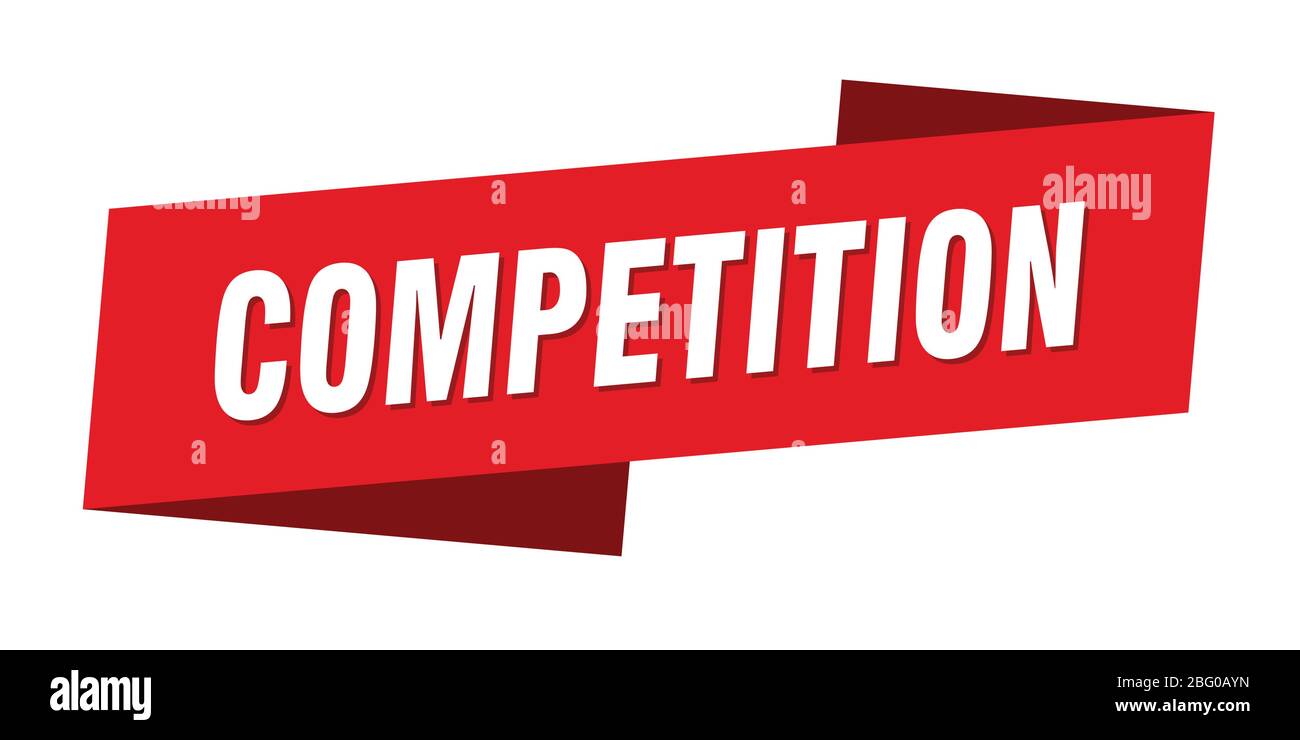 competition banner template. competition ribbon label sign Stock Vector ...