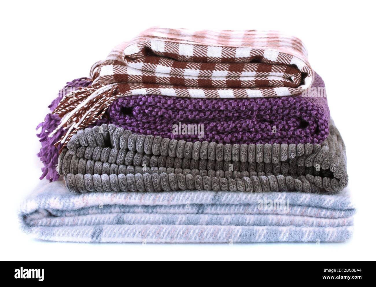 Different plaids isolated on white Stock Photo - Alamy