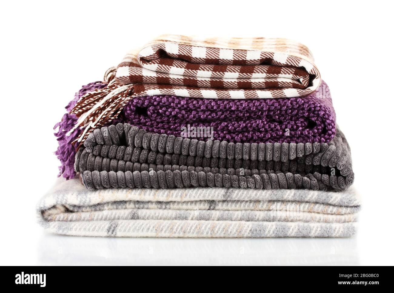 Different plaids isolated on white Stock Photo - Alamy