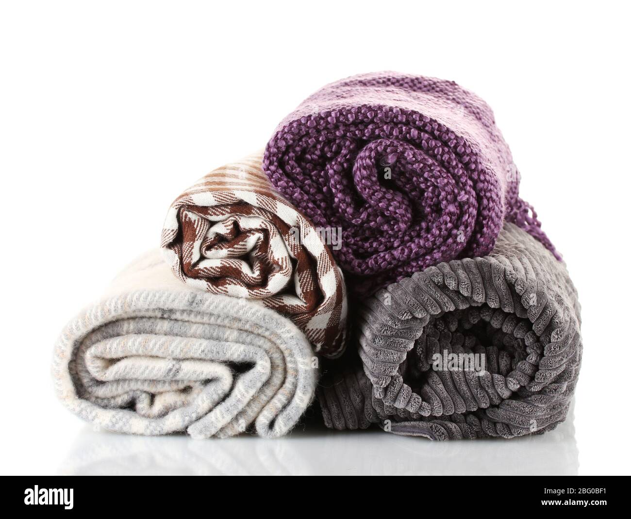 Different plaids isolated on white Stock Photo - Alamy