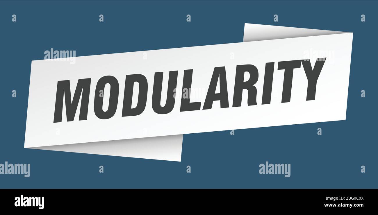 Modularity Banner Template Modularity Ribbon Label Sign Stock Vector Image And Art Alamy