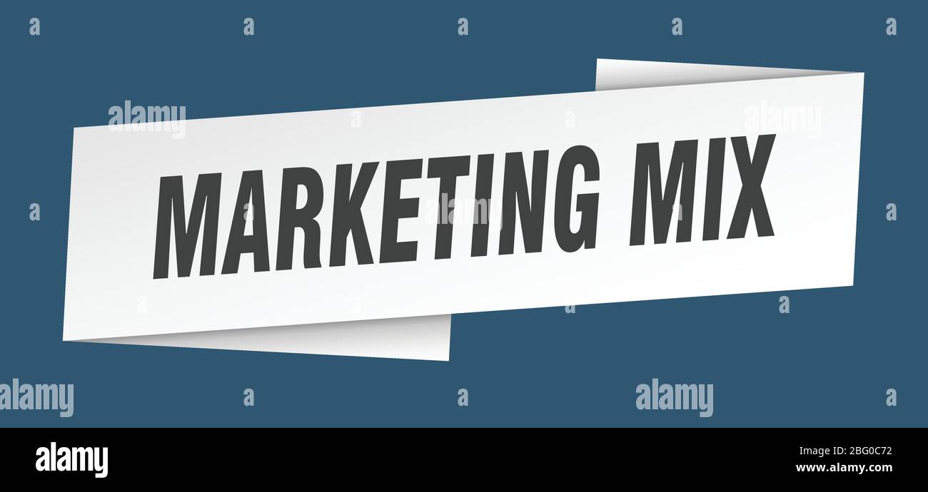 marketing mix banner template. marketing mix ribbon label sign Stock ...