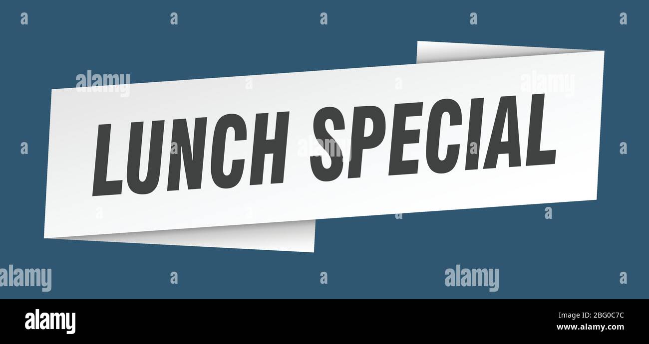 lunch special banner template. lunch special ribbon label sign Stock ...