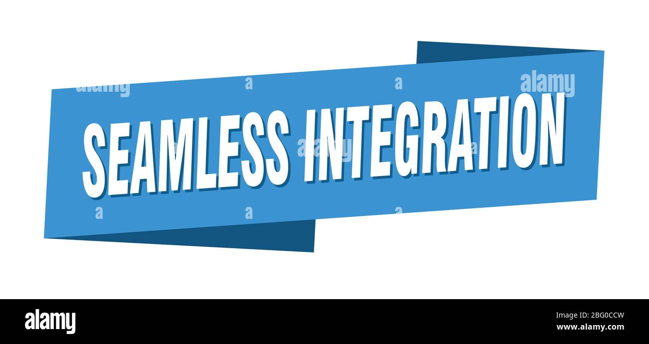 seamless integration banner template. seamless integration ribbon label ...