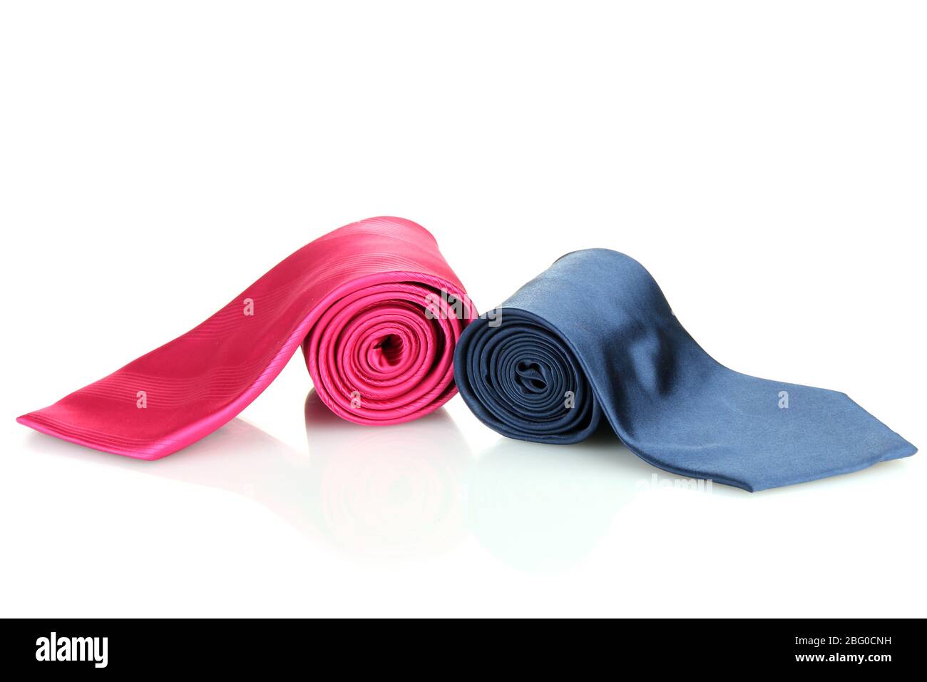 Two color ties isolated on white Stock Photo - Alamy