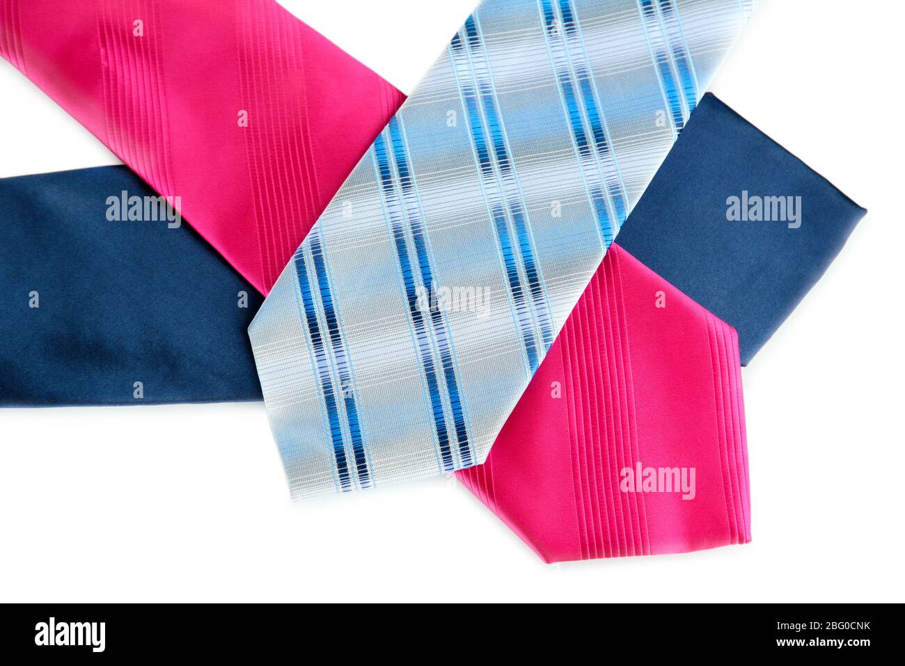 Color ties isolated on white Stock Photo - Alamy