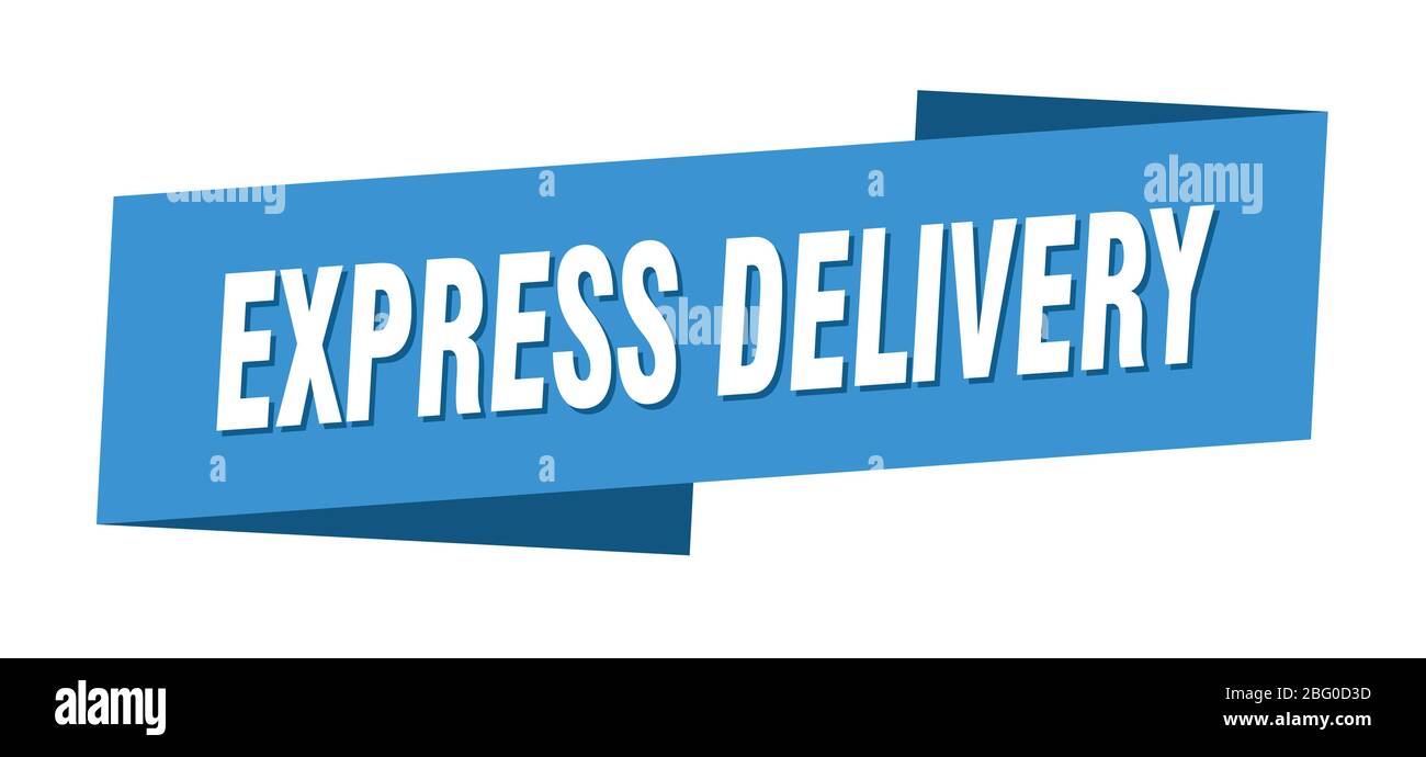 express delivery banner template. express delivery ribbon label sign ...