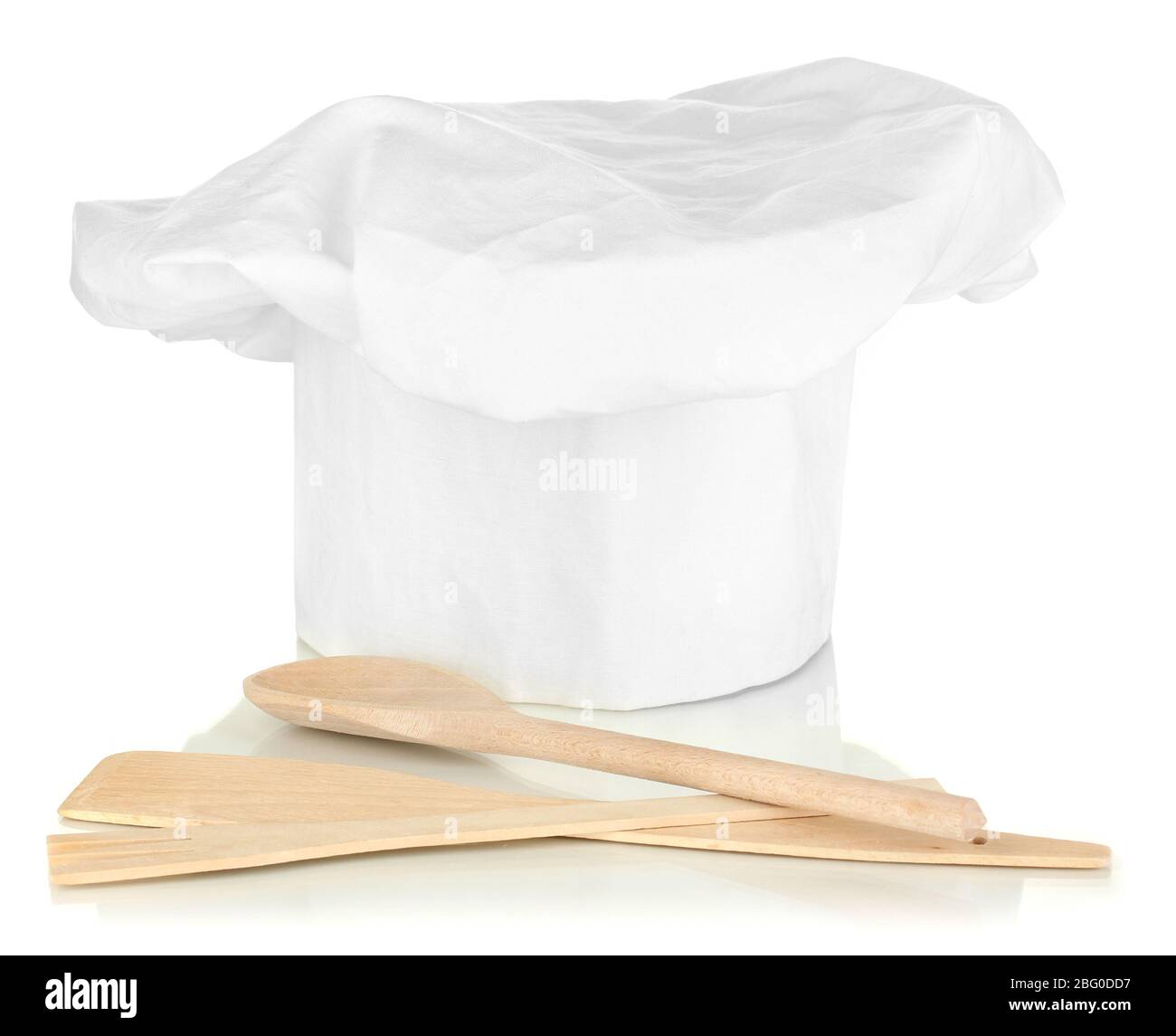 Chef's hat with spoons isolated on white Stock Photo - Alamy