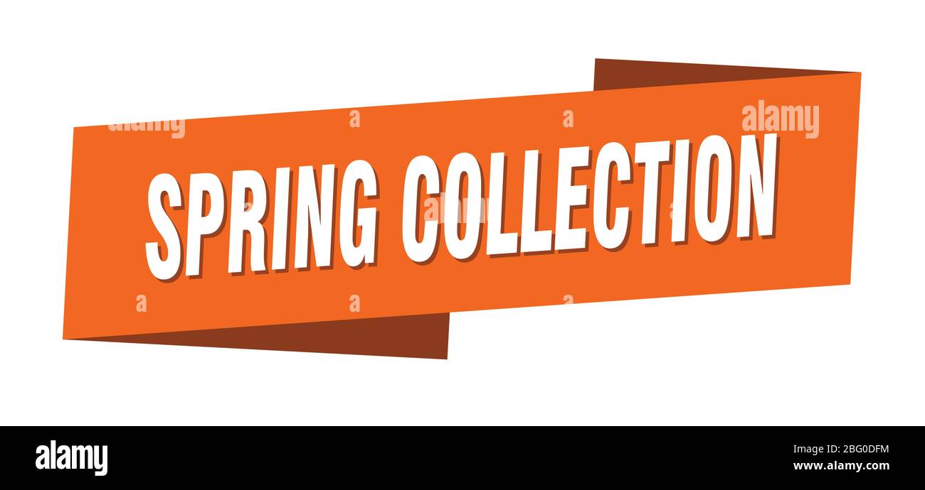 spring collection banner template. spring collection ribbon label sign ...
